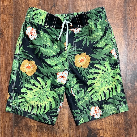 Gymboree | Swim | Gymboree Minecraft Tropical Green Pixel Print Kids ...